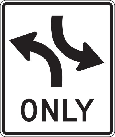 Two-Way Left Turn Only Lane Guidance Sign FRR660