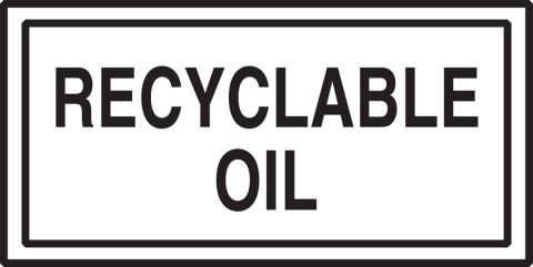 Recyclable Oil Safety Label LCHL546