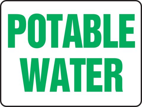 Potable Water Safety Sign MCAW501