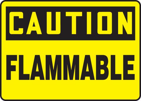Flammable OSHA Caution Safety Sign MCHL603