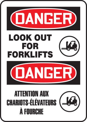 BILINGUAL FRENCH SIGN-TRAFFIC INDUSTRIAL (FBMVHR126VS)