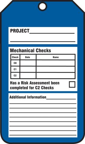 Safety Tag: Commissioning Tag (MDT402CTM)