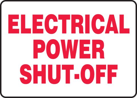 Electrical Power Shut-Off Safety Sign MELC520