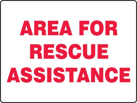 Area For Rescue Assistance Safety Sign MFEX522