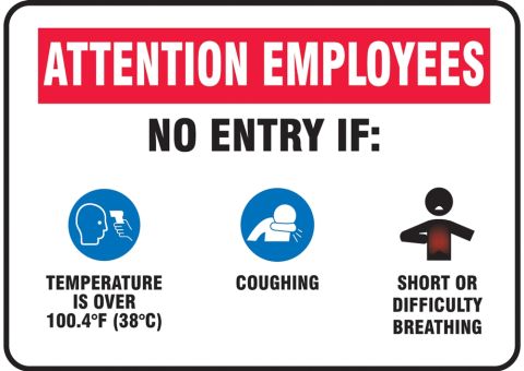 Attention Employees No Entry If Safety Sign MGNG924