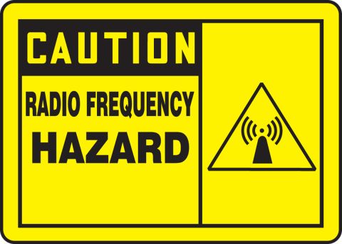 Radio Frequency Hazard OSHA Caution Safety Sign MRFQ602