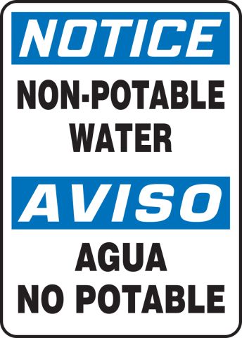Spanish Bilingual Safety Sign (SBMCAW800VS)