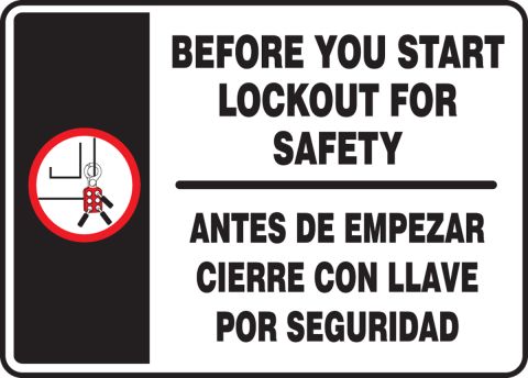 Spanish Bilingual Safety Sign (SBMLKT512VS)