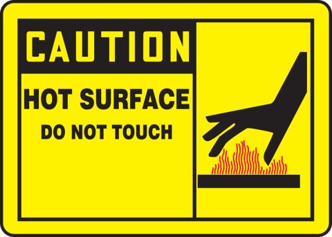 Hot Surface Do Not Touch OSHA Caution Safety Sign MWLD609