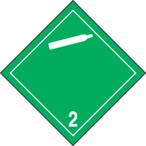TDG Shipping Labels: Hazard Class 2: Non-Flammable Gas (TCL215PS2)