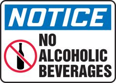 No Alcohol Signs - Accuform