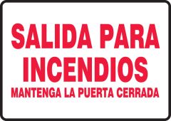 Bilingual Fire Safety Signs - Accuform